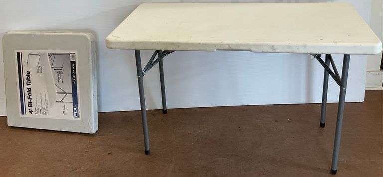 New PDG 4 ft. Bi-Fold Table and Folding Table 30 x 48 x 24 in. - Beloit ...