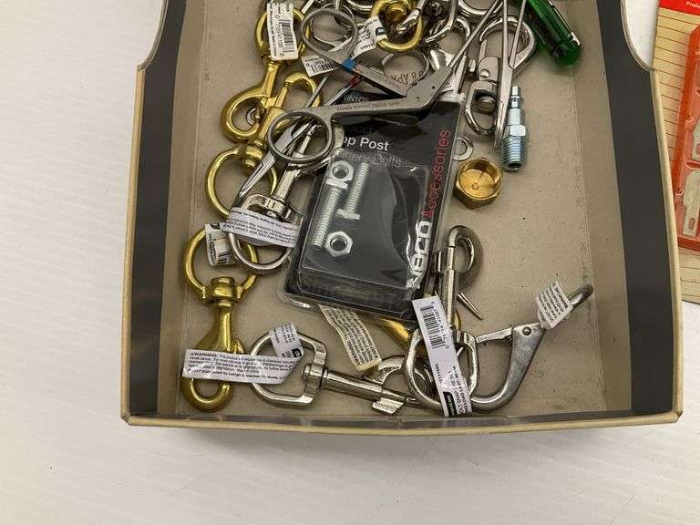 Assorted Hardware Lot with Battery Float Chargers, Cable Ties, and More ...