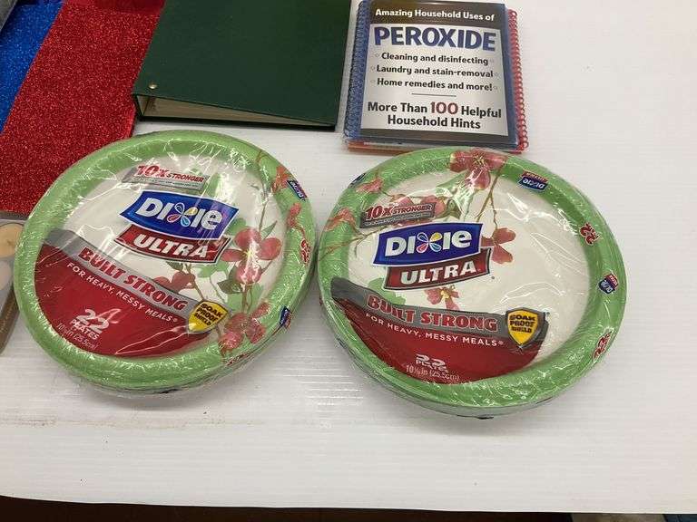 Mixed Household Items Bundle: Table Covers, Cleaning Supplies, Party ...