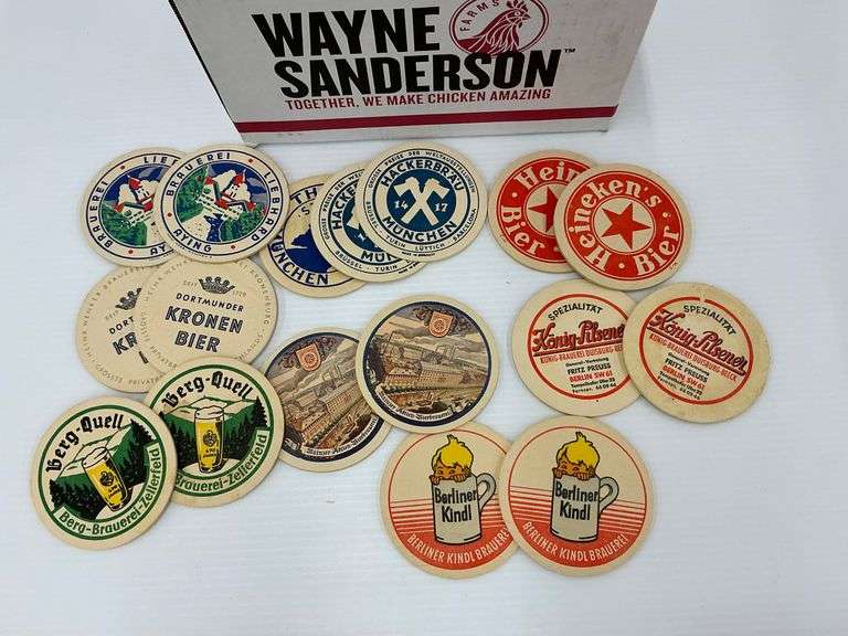 Box of Assorted European Beer Coasters - Beloit Auction & Realty