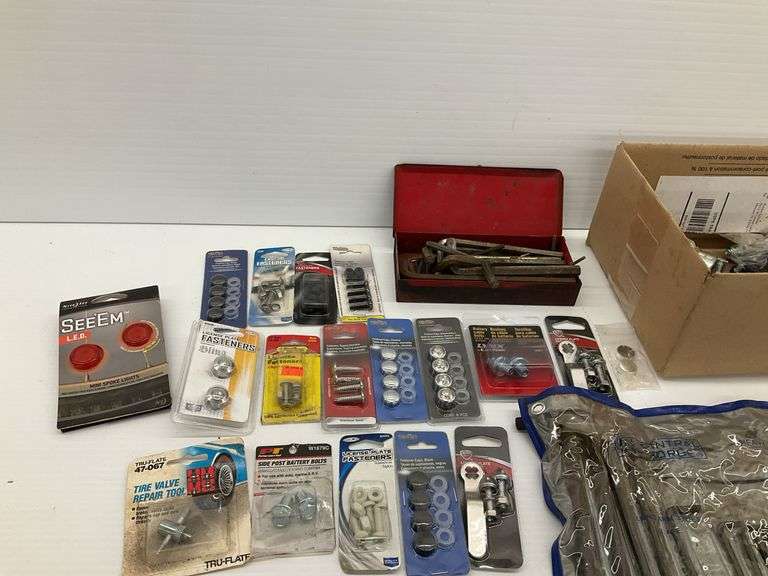 Mixed Lot of Automotive Hardware, Fasteners, Tools, and Accessories ...