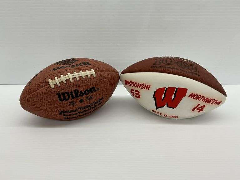 Wilson Footballs: NFL Game Football and 1993 Wisconsin vs Northwestern ...