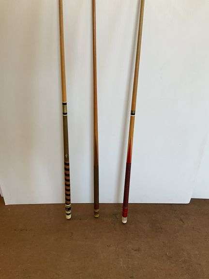 Set of Three Billiard/Pool Cues - Beloit Auction & Realty