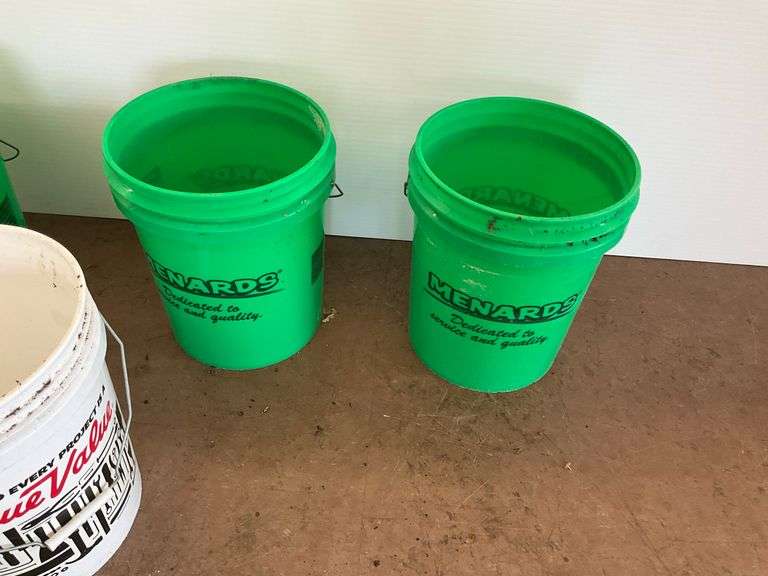 Lot of 4 Assorted 5 Gallon Buckets - Menards & True Value - Beloit ...