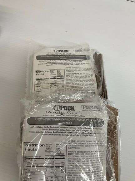 APack Ready Meal Self Heating Emergency Meals Reduced Sodium Variety ...
