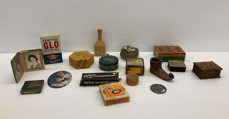 Collection of Decorative Boxes, Tins, and Collectibles - Beloit Auction ...