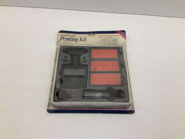 New Pro Stamp Self-Inking Printing Kit - Beloit Auction & Realty
