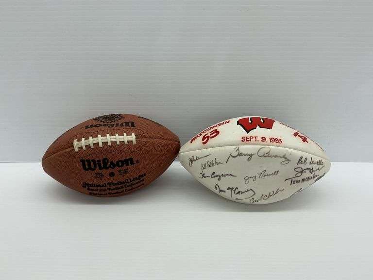 Wilson Footballs: NFL Game Football and 1993 Wisconsin vs Northwestern ...