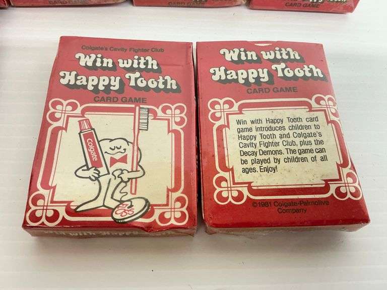(18 ) "Win with Happy Tooth" Colgate Cavity Fighter Club Card Games ...