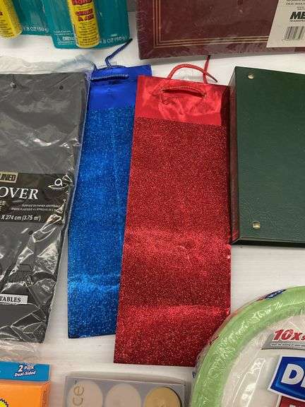 Mixed Household Items Bundle: Table Covers, Cleaning Supplies, Party ...