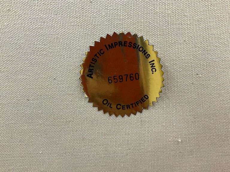 Rik Boren Framed Painting on Canvas - Thatched Cottage Scene, Has ...