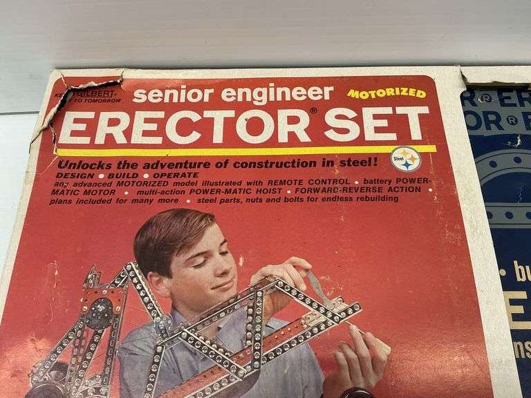 Vintage Gilbert Senior Engineer Motorized Erector Set - Beloit Auction & Realty