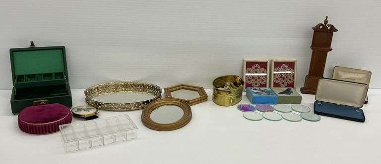 Variety Lot - Jewelry Boxes, Mirrors, Boxes, Decorative Items - Beloit ...