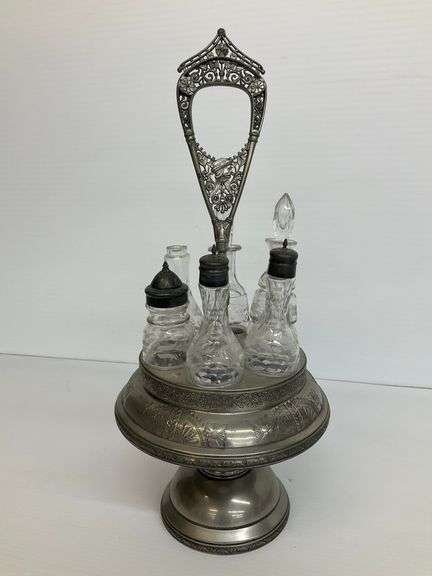 Vintage Ornate Castor Set...20 in. tall - Beloit Auction & Realty