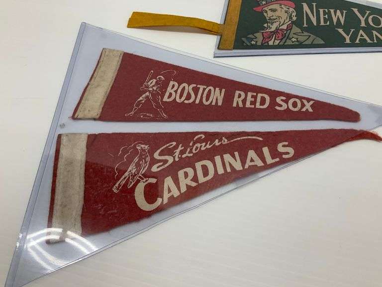 Vintage Miniature Baseball Pennant Collection - Red Sox, Yankees ...