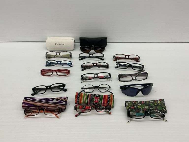 Lot of Assorted Eyeglasses and Sunglasses with Cases - Beloit Auction ...