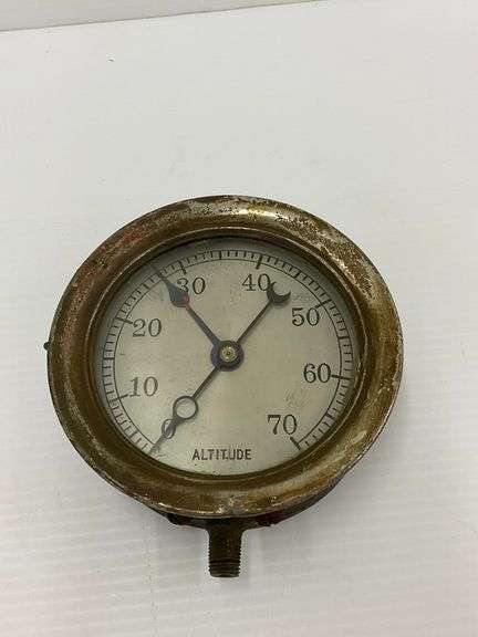 Antique Ashcroft Altitude Meter Gauge...6 in. dia. - Beloit Auction ...
