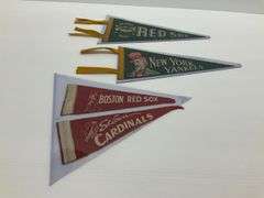 Vintage Miniature Baseball Pennant Collection - Red Sox, Yankees ...