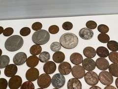 Mixed Coin Collection - Pennies, Nickels, Dimes, Quarters and Half ...