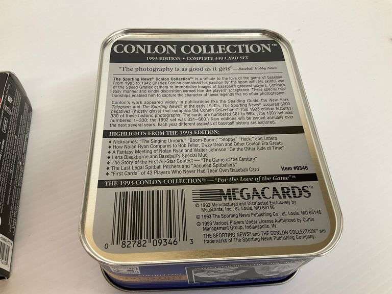 Ken Burns Baseball DVD Set and 1993 Conlon Collection Baseball Card Set ...