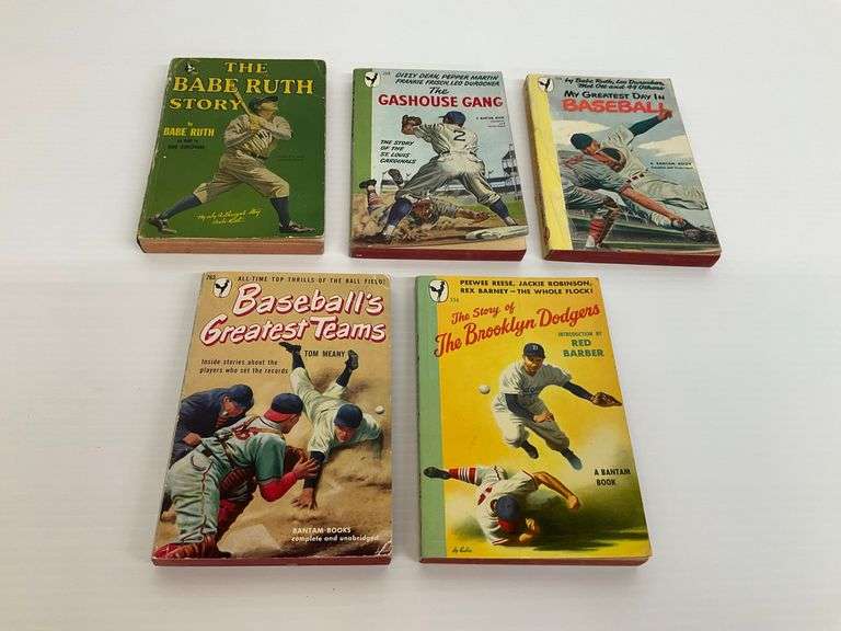 Vintage Baseball Book Collection: Babe Ruth, Brooklyn Dodgers, and More ...