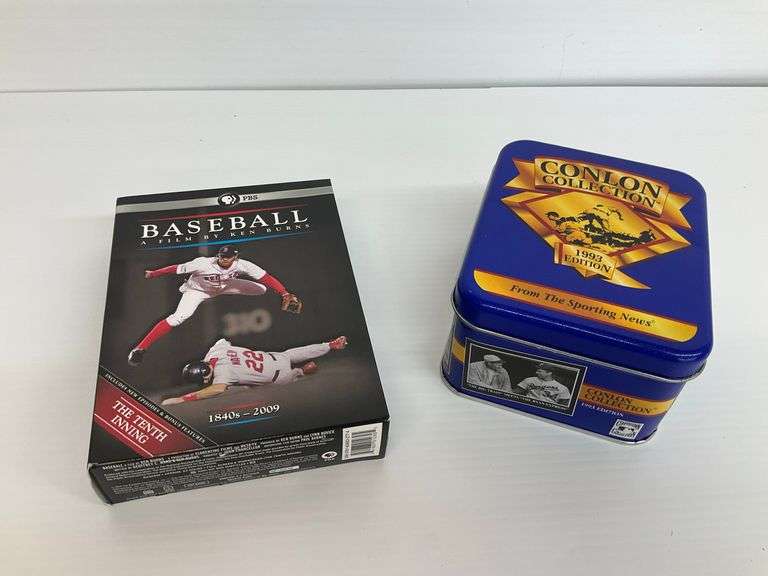 Ken Burns Baseball DVD Set and 1993 Conlon Collection Baseball Card Set ...