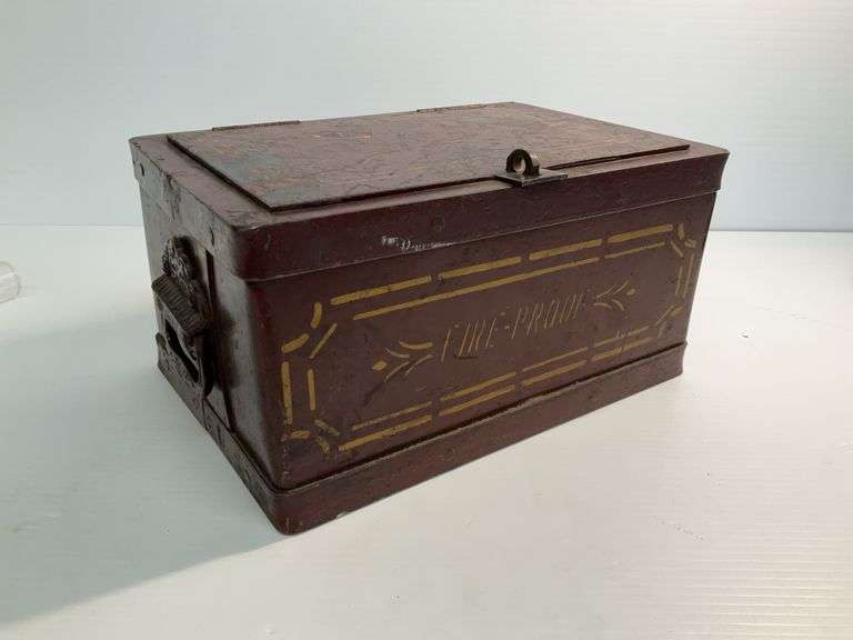 Vintage Fire-Proof Patented Metal Document Box - Beloit Auction & Realty