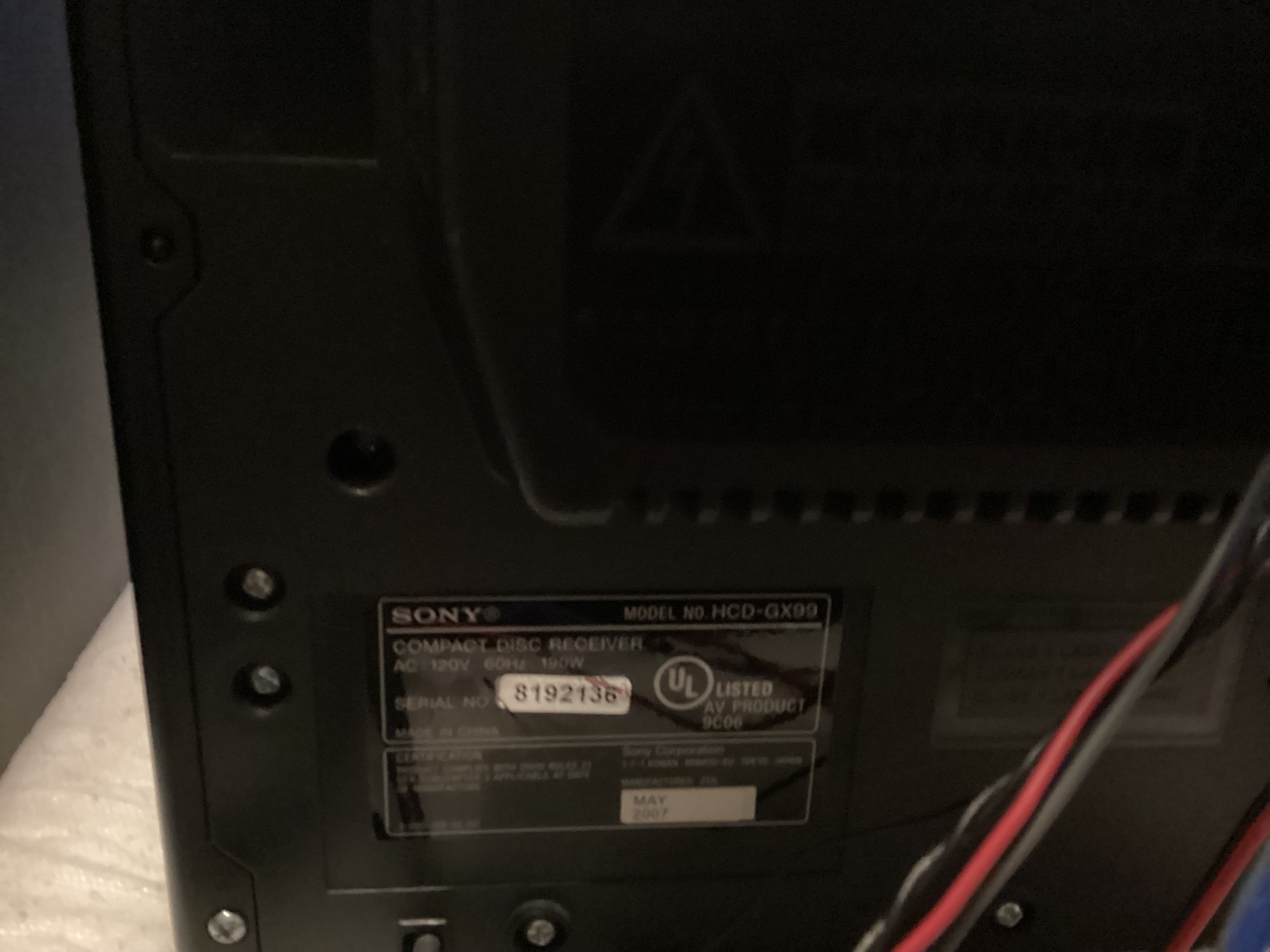 Sony MHC-GX99 Mini Hi-Fi Component System with SS-EC77 Speakers