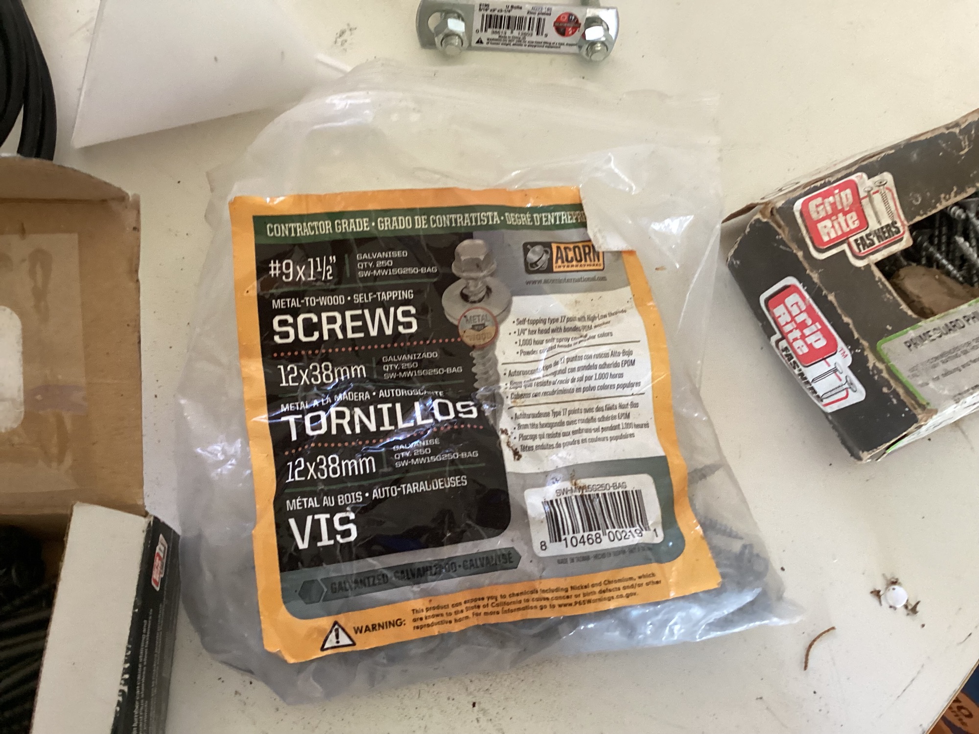 Assorted Hardware, Fasteners, and J-B Weld