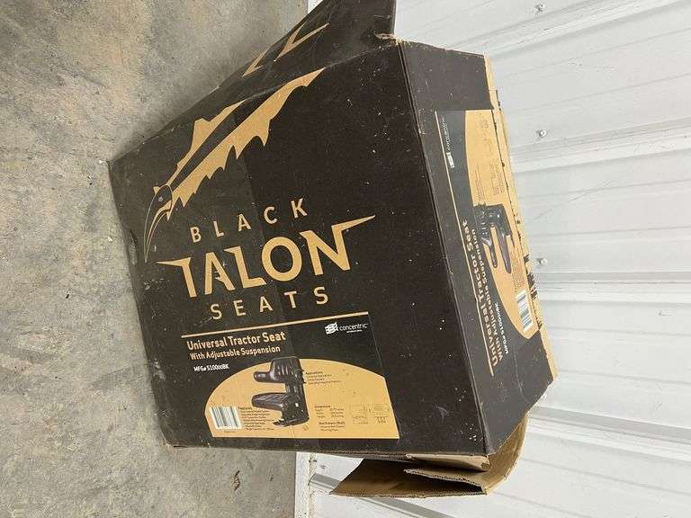 NIB Black Talon Universal Tractor Seat - Aumann Auctions, Inc.