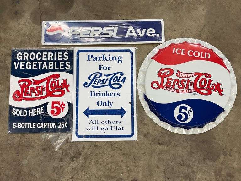 (4) Pepsi Signs - Aumann Auctions, Inc.