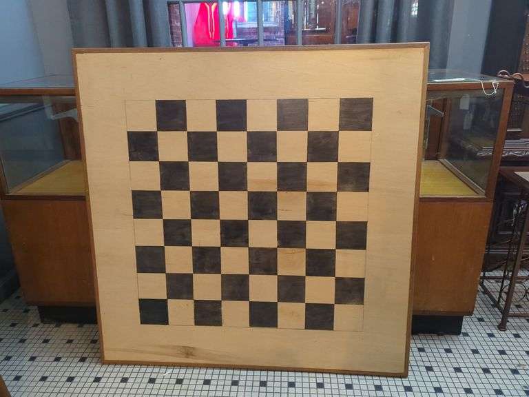 Table Top Chess/Checkers Board 45" x 45" - Aumann Auctions, Inc.