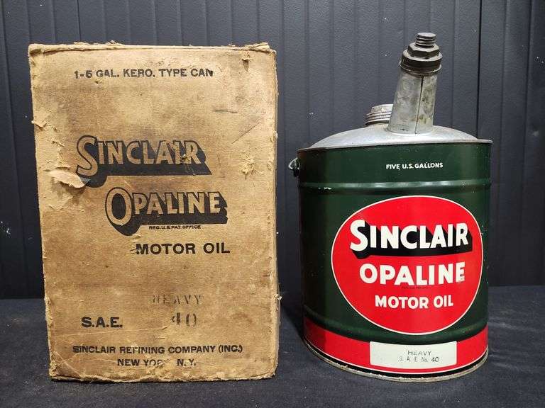 N.O.S. Sinclair Opaline 5 Gallon SAE 40 Heavy Oil with Original Box ...