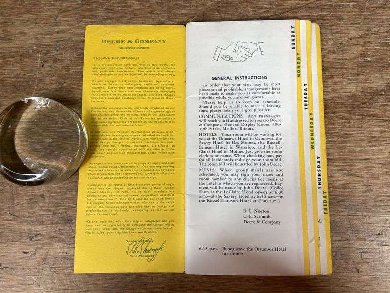 1957 John Deere Dealer Factory Tours - Aumann Auctions, Inc.