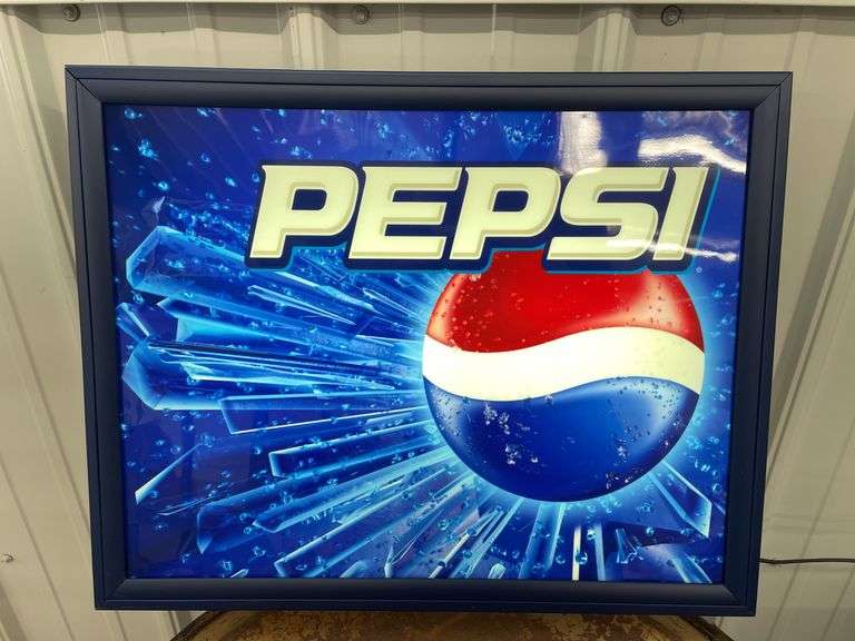 Lighted Pepsi Sign - Aumann Auctions, Inc.