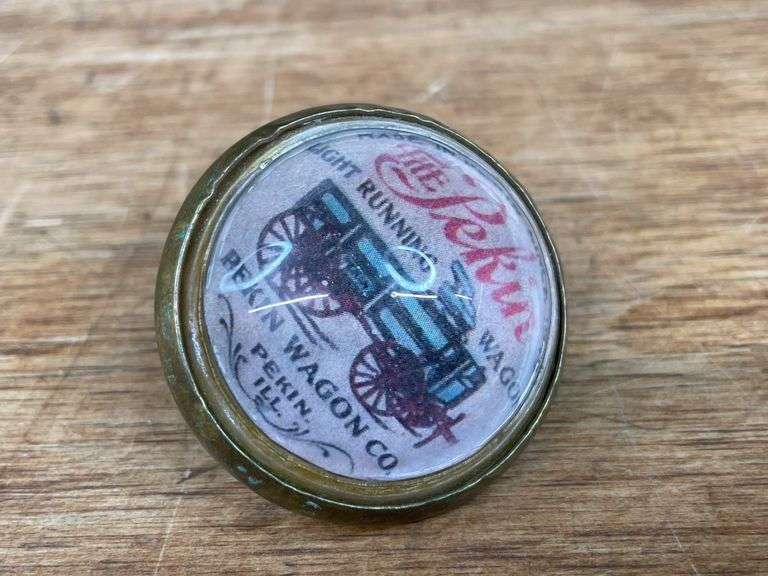 (2) Pekin Wagon Co. Bridal Buttons - Aumann Auctions, Inc.