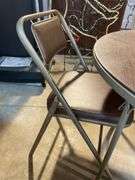 Round Card Table with 3 Folding Chairs - Aumann Auctions, Inc.