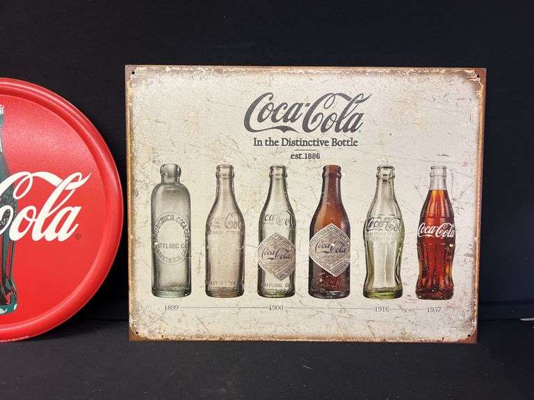 (2) Coca-Cola Reproduction Signs - Aumann Auctions, Inc.