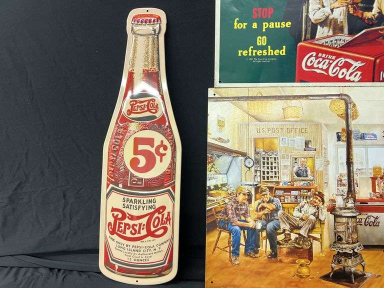 (3) Reproduction Coke Signs - Aumann Auctions, Inc.