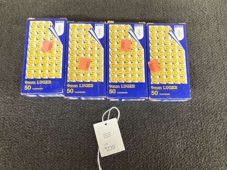 4 Boxes PMP 115 Gr. FMJ 9mm - Aumann Auctions, Inc.