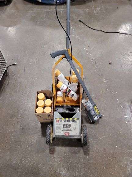Rustoleum Striping Machine And Spray Paint Lot - Aumann Auctions, Inc.