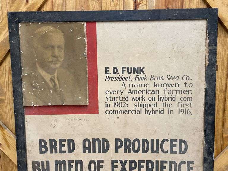 Funk Seed Co. Sign - Aumann Auctions, Inc.