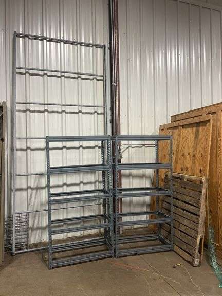(2) metal Shelves And Large Rack - Aumann Auctions, Inc.