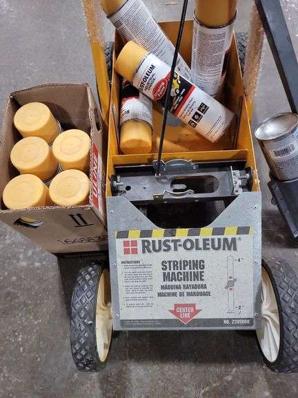 Rustoleum Striping Machine And Spray Paint Lot - Aumann Auctions, Inc.