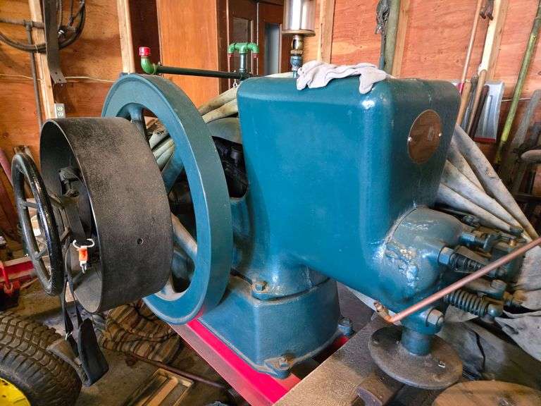 Fairbanks Morse 6 HP engine on cart - Aumann Auctions, Inc.