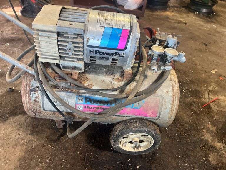 Old Hunter Wheel Balancer And Small Air Compressor - Aumann Auctions, Inc.