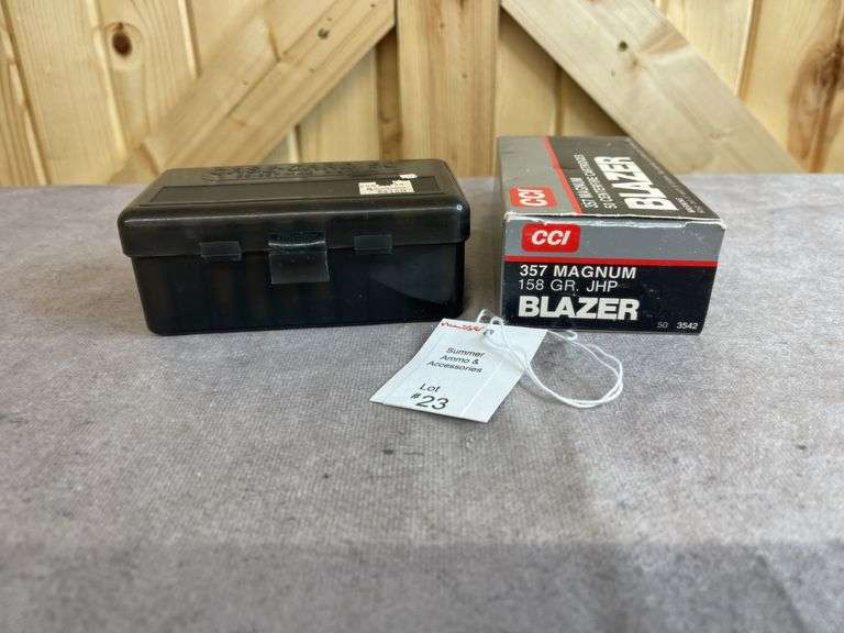 2 Boxes CCI Blazer 158 Gr. JHP .357 Magnum and Ammo Box - Aumann Auctions, Inc.