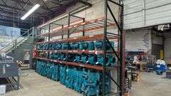 (3) 8 ft Sections of Large Heavy Duty Pallet Racking 12 ft Tall x 8 ft ...