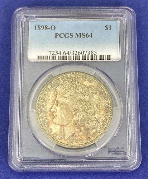1898-O Morgan Silver Dollar MS-64 PCGS - Beckort Auctions, LLC