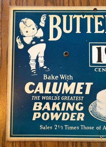 Calumet Baking Powder "Butter & Eggs" Advertising Sign - Beckort ...